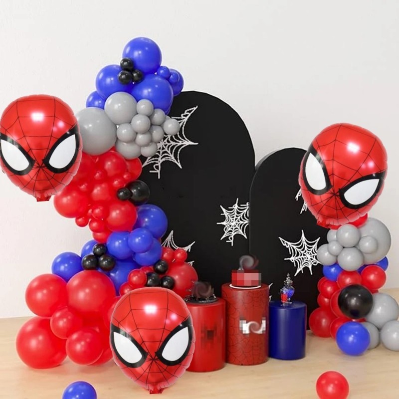Spiderman Theme Balloons Garland The Avenger Superhero Theme Birthday ...