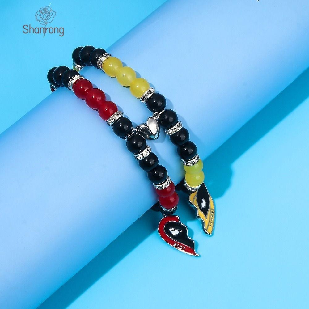 SHANRONG 1Pair Transparent Matching Bracelet, Magnetic Deadpool ...