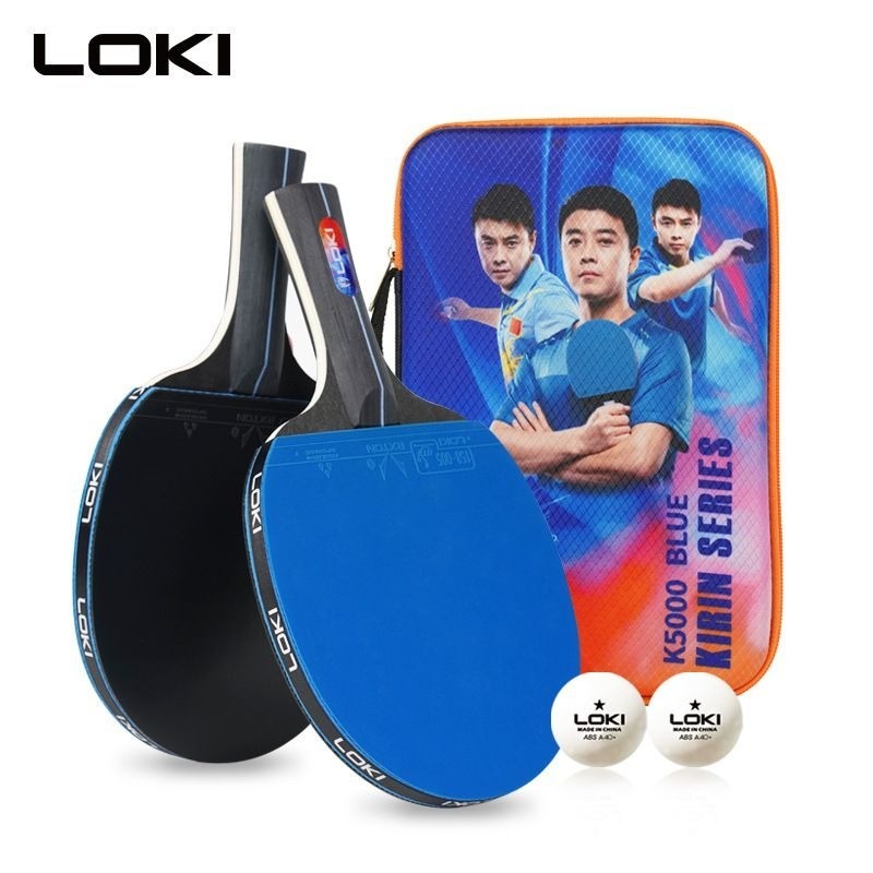 Original Loki K5000 Ping Pong Bats ITTF Approved Table Tennis Rackets Set with Blue Spnge RXTON1 ...
