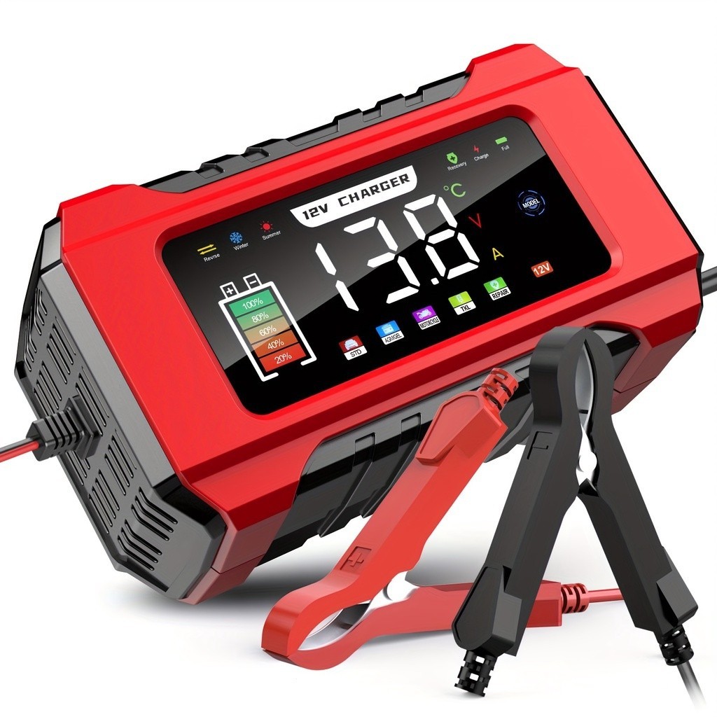 car charger 6A 12V Smart LED Display Battery Trickle Charger Automotive ...