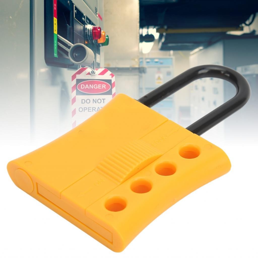 Haichao 4 Hole Lockout Hasp Lock Insulated Safety 6mm Beam Dia Tagout ...