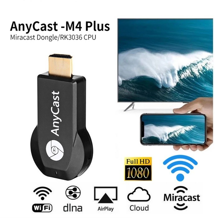 AnyCast M4 Plus Wireless WiFi Display Receiver,1080P HDMI Media ...