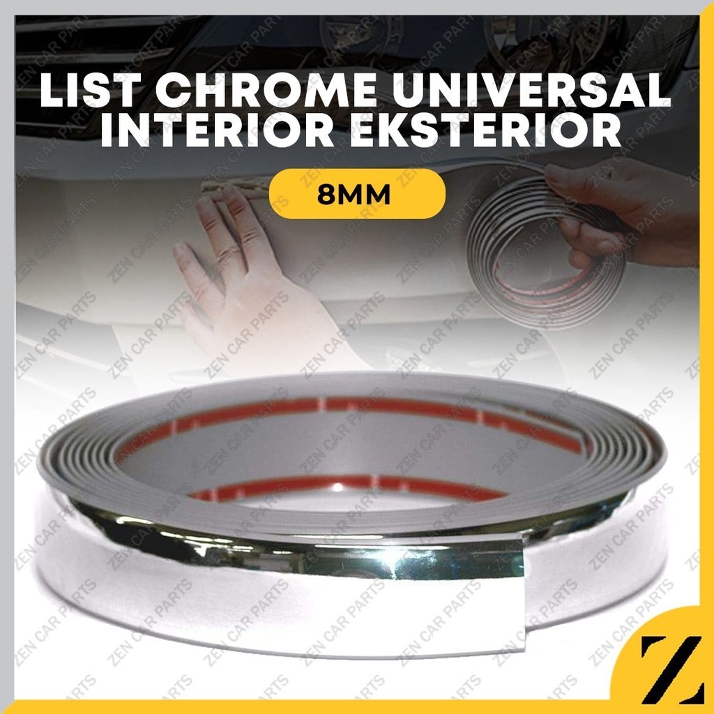 List chrome Molding strip silver Window bumper Car Door Trim 8mm ...