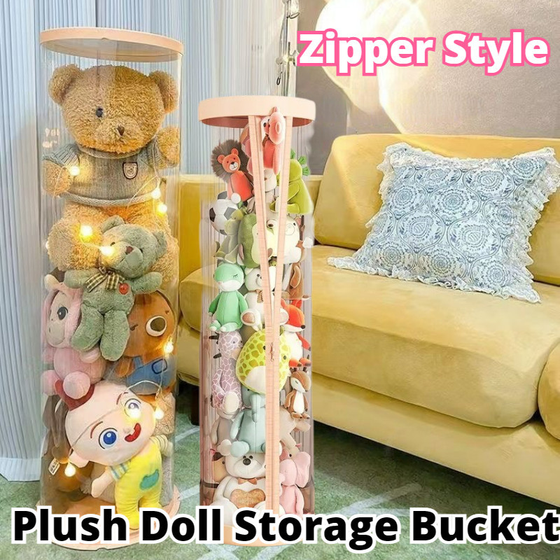 Zipper Style 150cm Toy Organizer Storage Doll Storage Tube Plush Toy ...