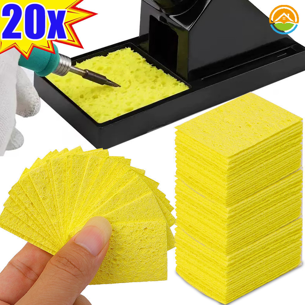 5/20Pcs Rectangular Soldering Iron Head Clean Cotton Sponge - High ...