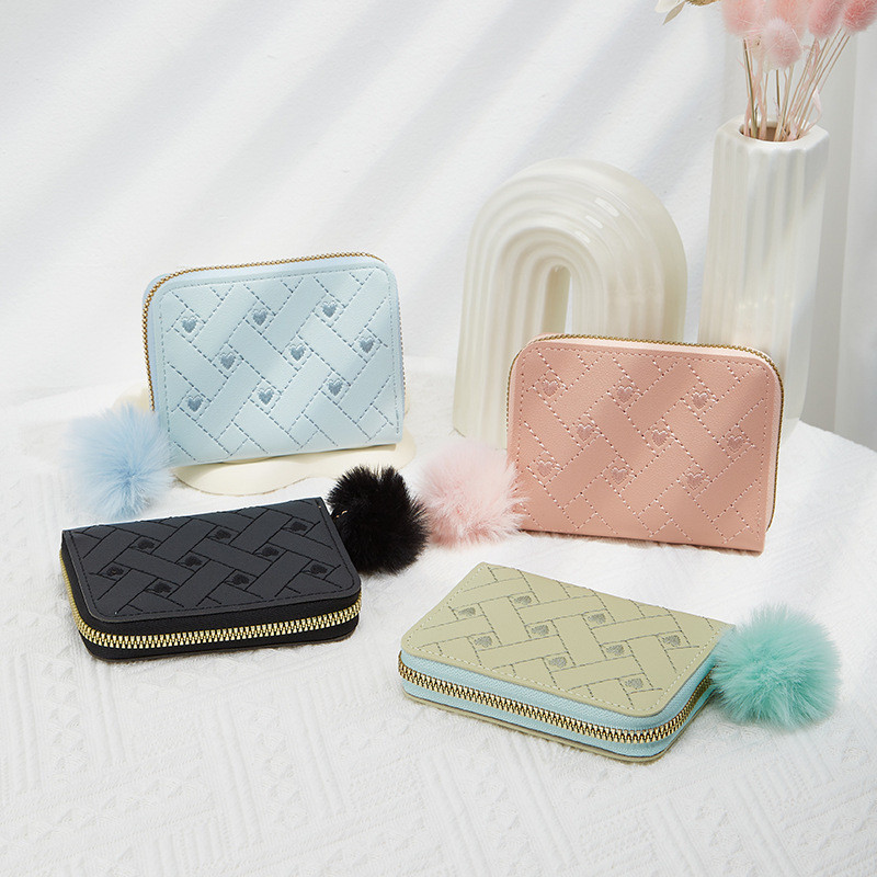 Women Small Wallet Ladies Mini Wallet Cute Girl Short Zipper Pu Leather ...