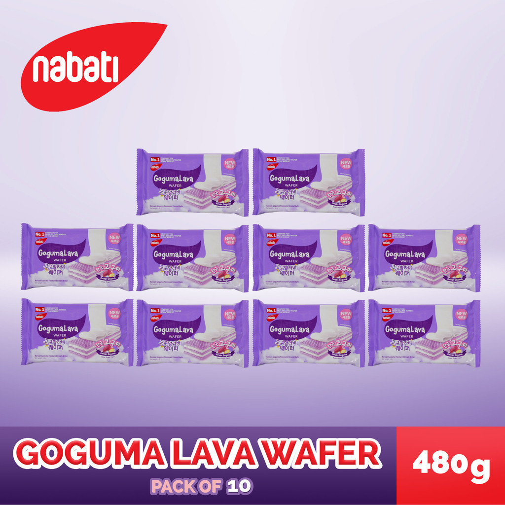 IWG NABATI Goguma Lava Wafer 48g by 10 | Shopee Philippines