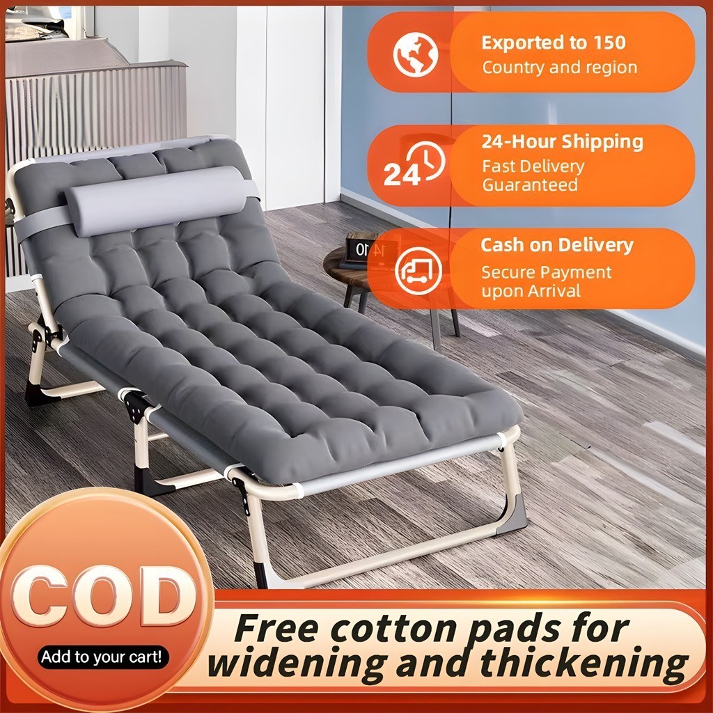 Multi-functional folding metal bed With mattress Folding Beds Portable ...