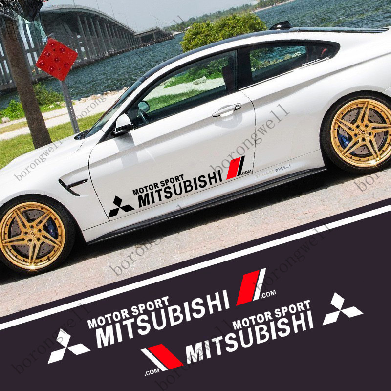 Mitsubishi Car Waterproof Stickers Auto Door Side Body Decor Decals ...