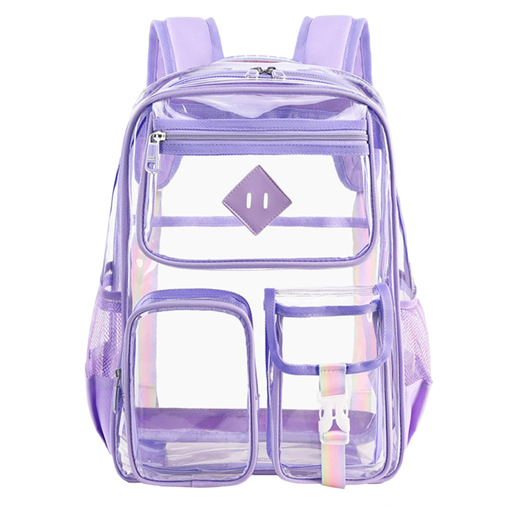 Transparent Backpack Pvc Large Capacity Lightweight Waterproof Travel ...