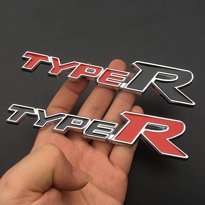 Honda Typer Car Logo Fit Lingpai Civic Modified Metal Bumper Stickers ...