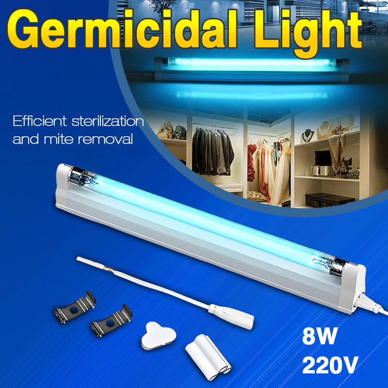 UV Germicidal Lamp 8W LED Tube Ultraviolet Sterilizer Light Bulb ...