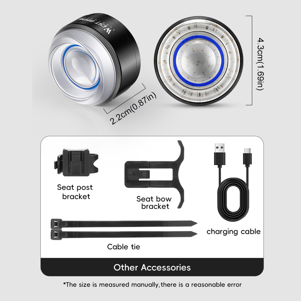 LED Bicycle Smart Brake Sensor Rear Light USB Charging Waterproof ...