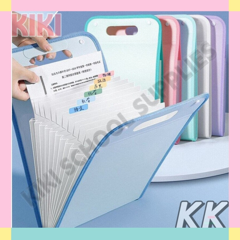 KK A4 Folder File Organizer Expanding File Folder Clear Book 13 Layer ...