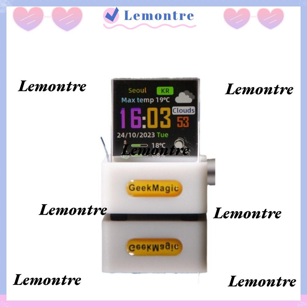 LEMONTRE GeekMagic GIFTV Smart Weather Station, with GIF Animations ...