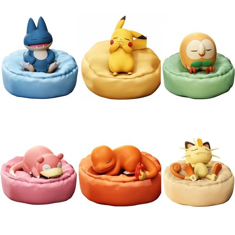 Original Pokemon Casual Time Pikachu Munchlax Slowpoke Rowlet Meowth ...