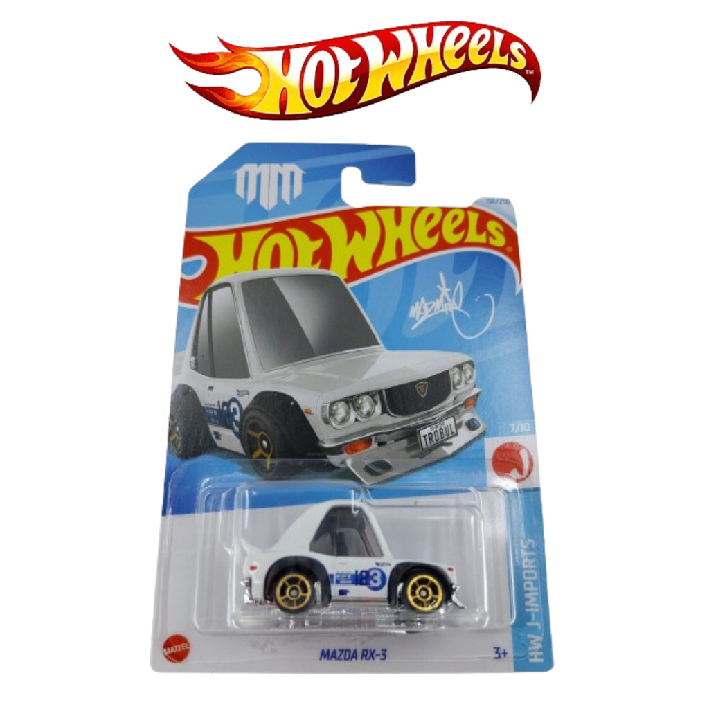 Hot Wheels Mazda RX-3 White Tooned Mad Mike | Shopee Philippines
