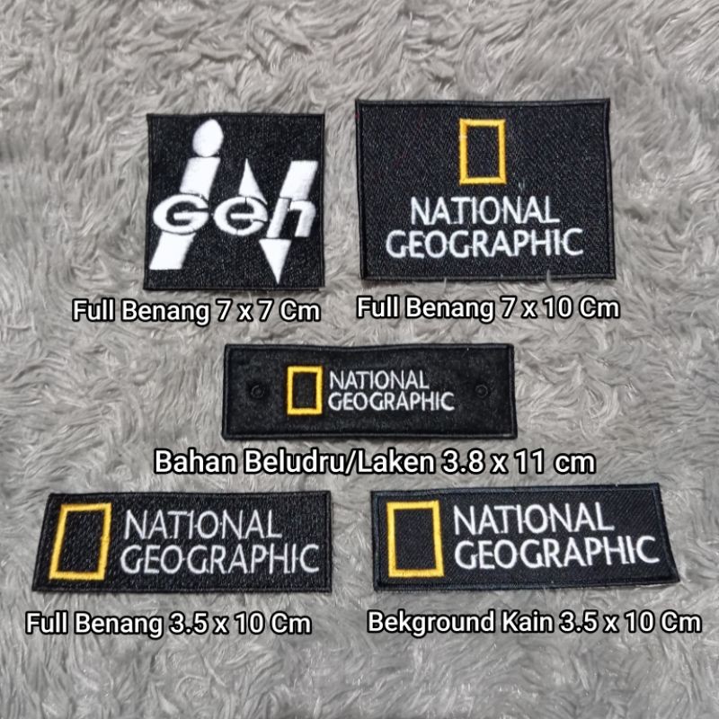 Embroidered national geo Embroidered Patch, embroidered emblem ...