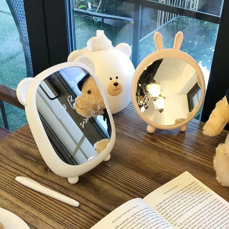 Creative Cute Desktop Makeup Mirror Girly Heart Desktop Wall Hanging ...