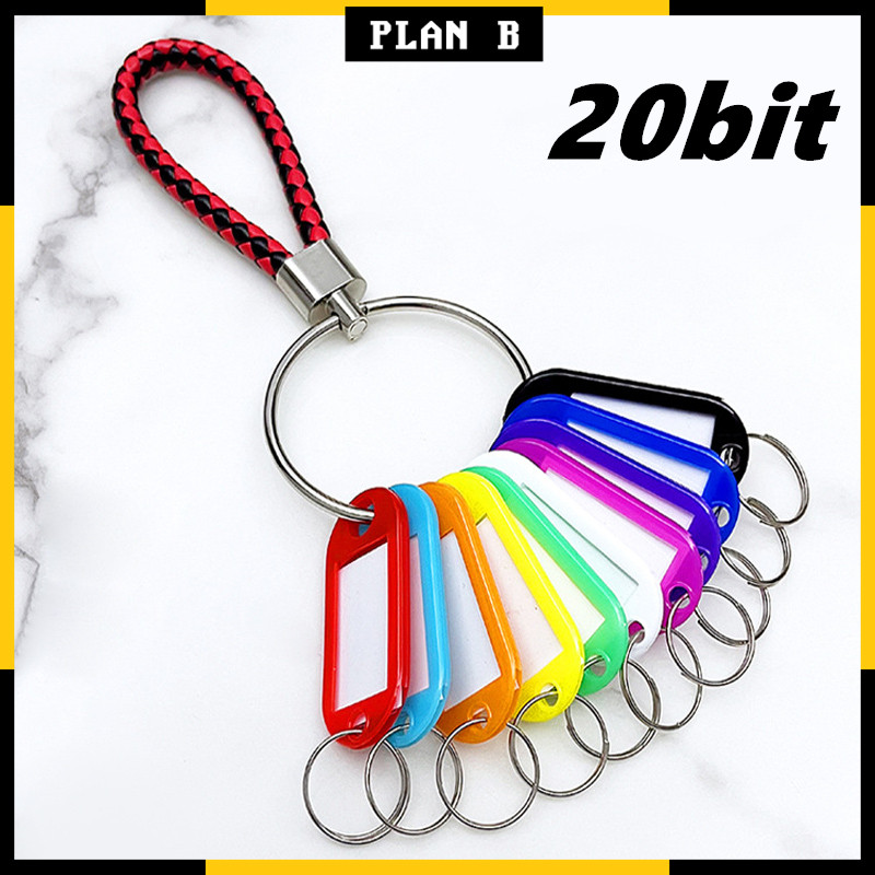 20-Bit Key Organizer Key Management Key Ring With Plastic Tags Labels ...