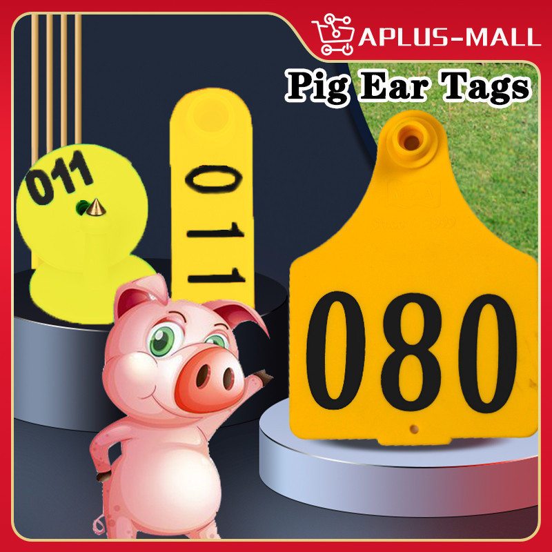 100Pcs Pig Ear Tags Sheep Ear Tag Numbered Goat Ear Tag Set opper Head ...