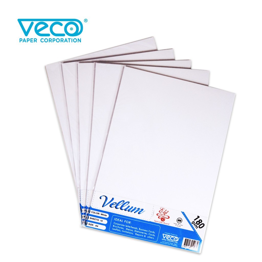 Veco Elit Vellum Board 10 Sheets | 180 gsm | Mr. Paper | Shopee Philippines
