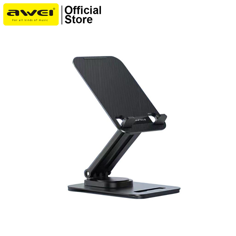 Awei X41 Mobile Phone and Tablet Holder Foldable Metal 360° Adjustable ...
