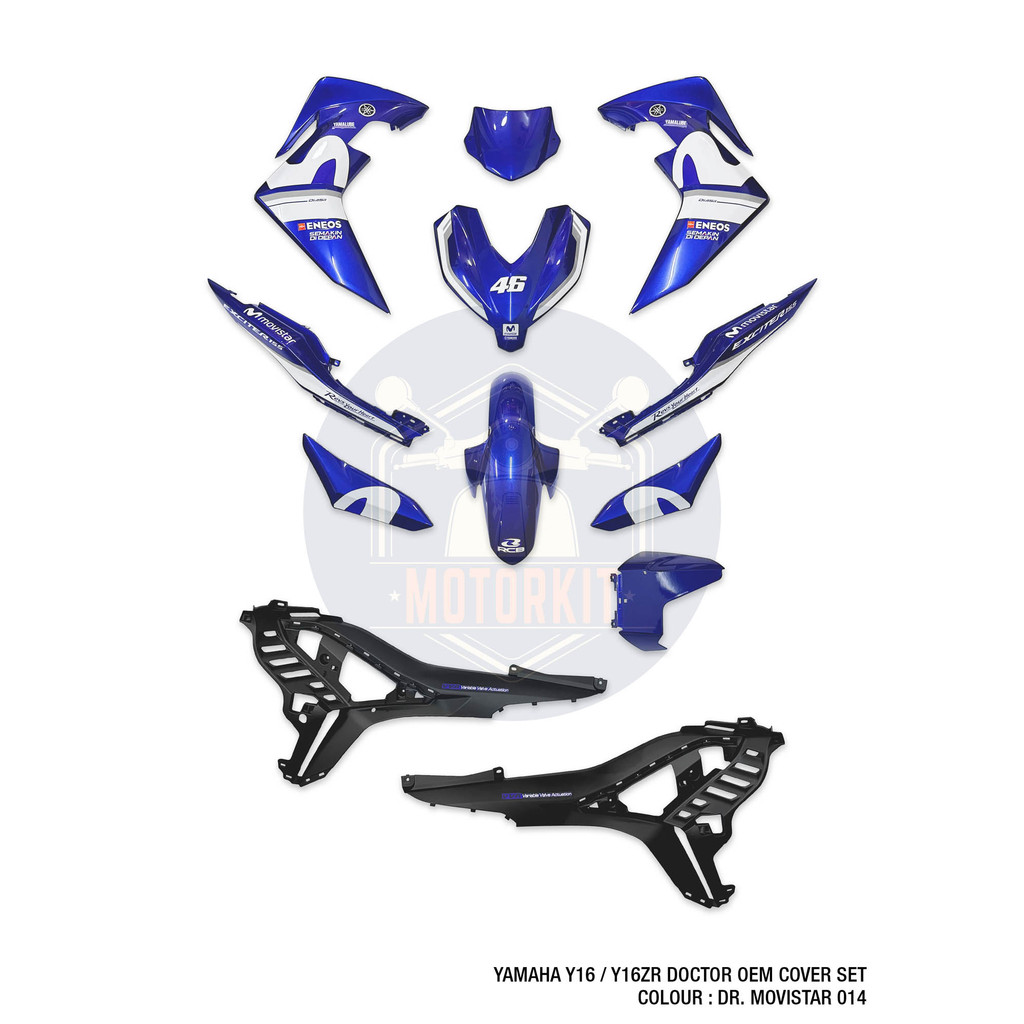 YAMAHA Y16 Y16ZR V1 DOCTOR SPECIAL CUSTOM COLOR COVER SET FIAT MOVISTAR ...