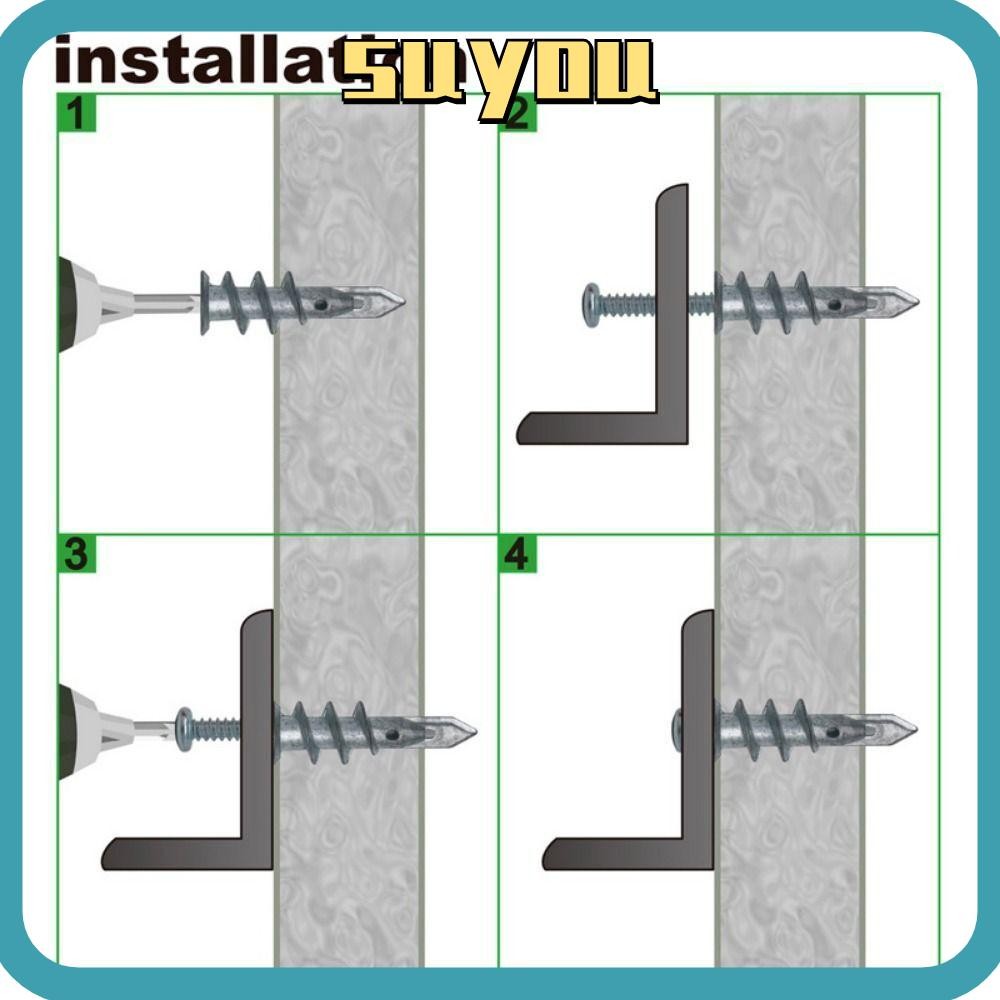SUYO 20 Sets Expansion Screw, Spiral Screw in Type Self-drilling Wall ...