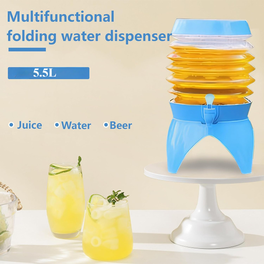 5.5L Foldable Drink Dispenser Water Juice Lemonade Dispenser Airtight ...