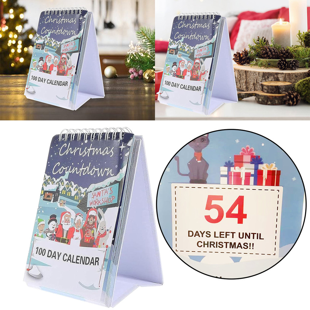 New 100 Day Christmas Countdown Calendar Desktop Advent Calendar for ...