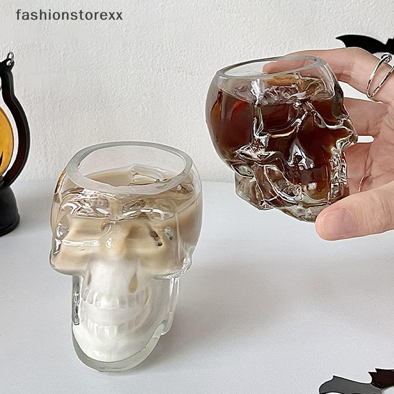 [fashion] Halloween Household Skull Head Glass Teacup Transparent ...
