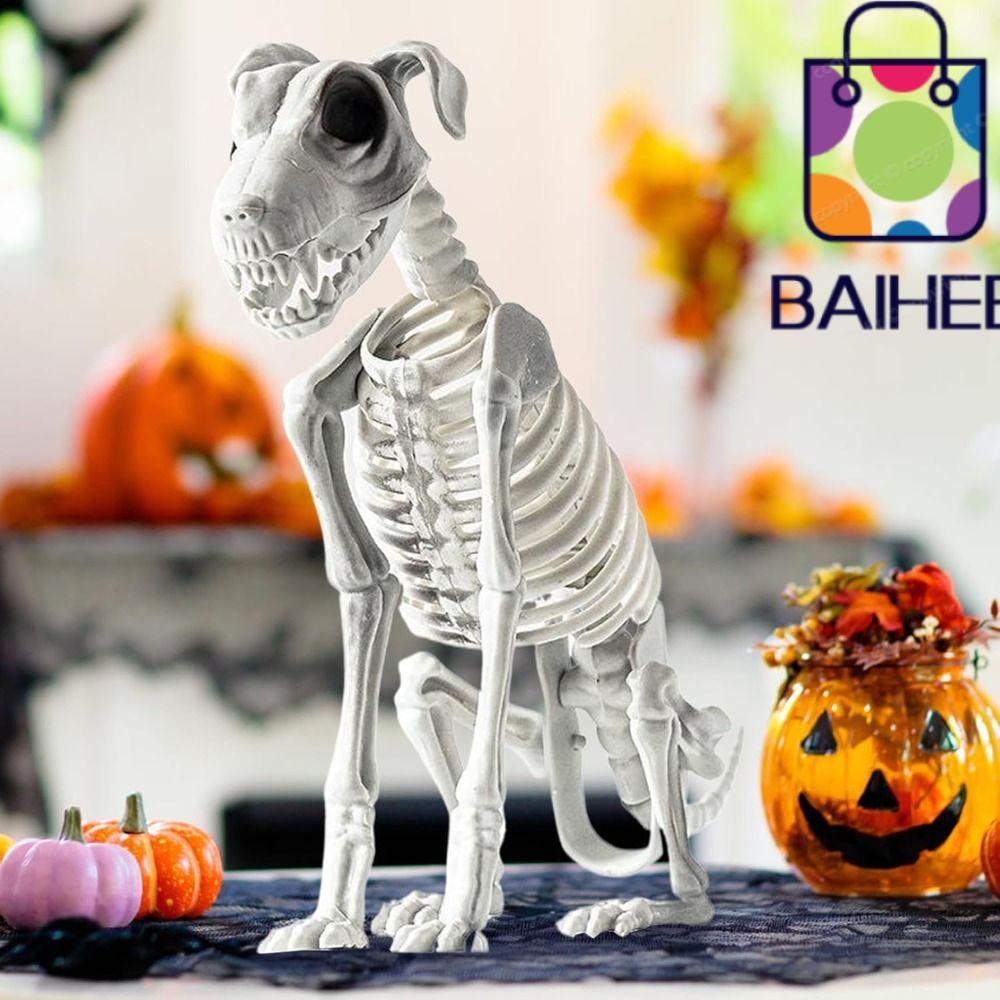 BAIHEE Dog Skeleton, Sitting Dog with Sharp Teeth Sitting Dog Skeleton ...