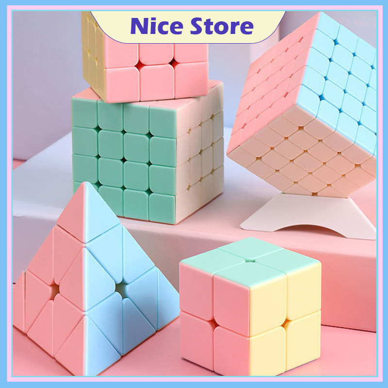 NICE Magic Cube Toy 2×2/3×3/4×4/5×5 Macaron Colored Smooth Puzzle Cube ...