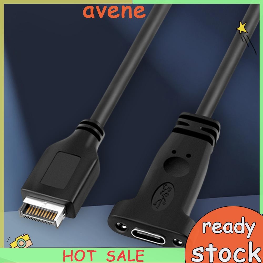 50CM USB 3.1 Type E To Type C Front Panel Header Cable with Panel Mount ...