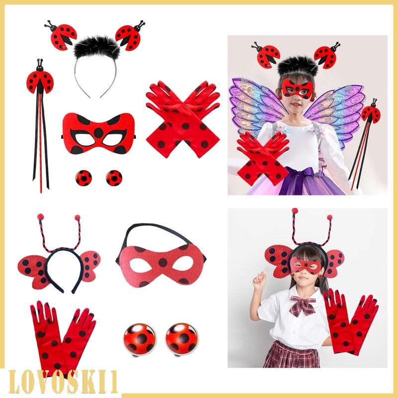 [Lovoski1] Ladybug Costume Set Headband Halloween Children Party ...
