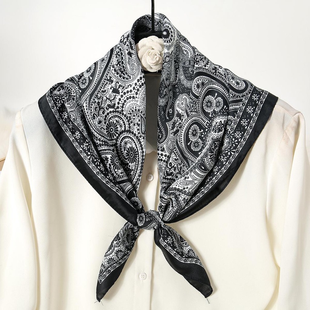 Imitation Silk Printed Square Head Scarf For Men Small Shawl 68cm/26 ...