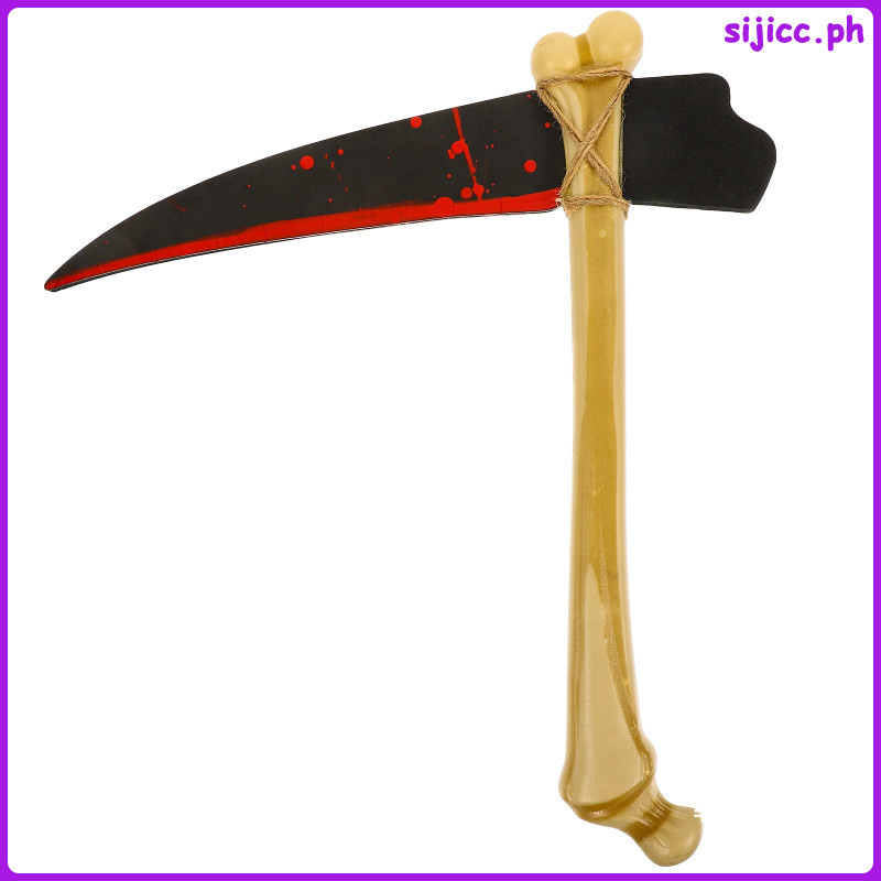 Scythe Prop Halloween Sickle Grim-reaper Costume Accessory Foam Bone ...