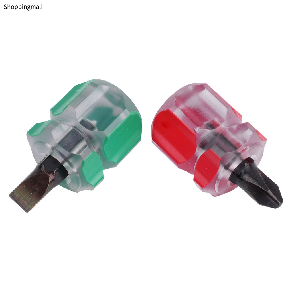 [WOES] 2pcs Small Stubby Flat Head /Cross-Head Screw Driver Screwdriver ...