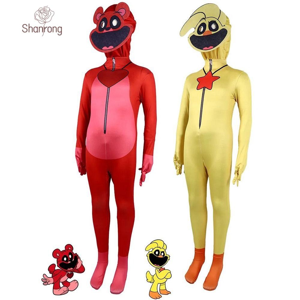 SHANRONG Smiling Critters Cosplay Costume, Smiling Cat Mask Elephant ...