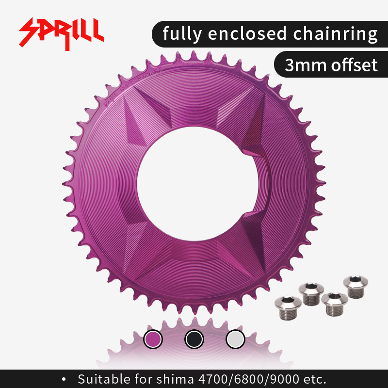 PASS QUEST Chainring 110BCD 3mm offset 4-bolt Round Narrow Wide Chain ...