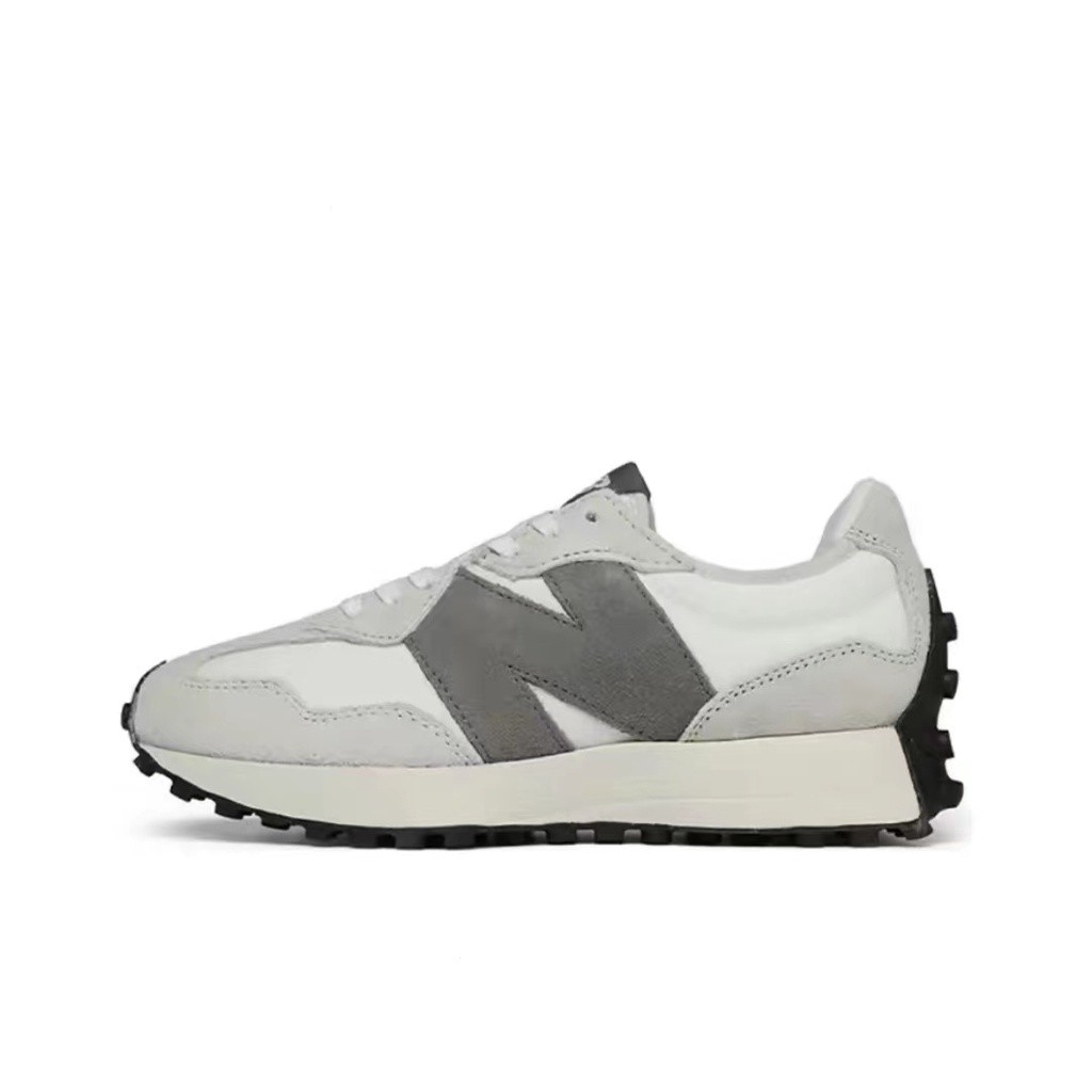 New Balance NB 327 Low Top Running Shoe Unisex Grey and White Contrast ...