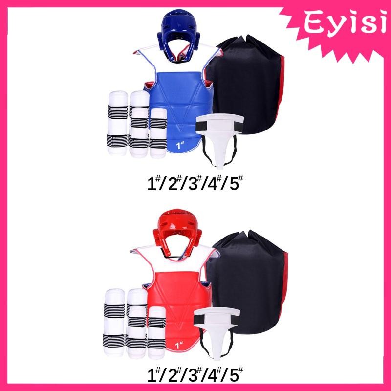 [Eyisi] Karate Sparring Gear Set Arm And Leg Protectors with Adjustable ...