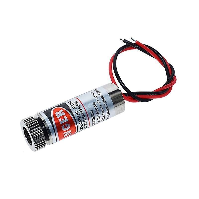 12mm laser head laser diode 5mW red dot-shaped cross laser tube ...