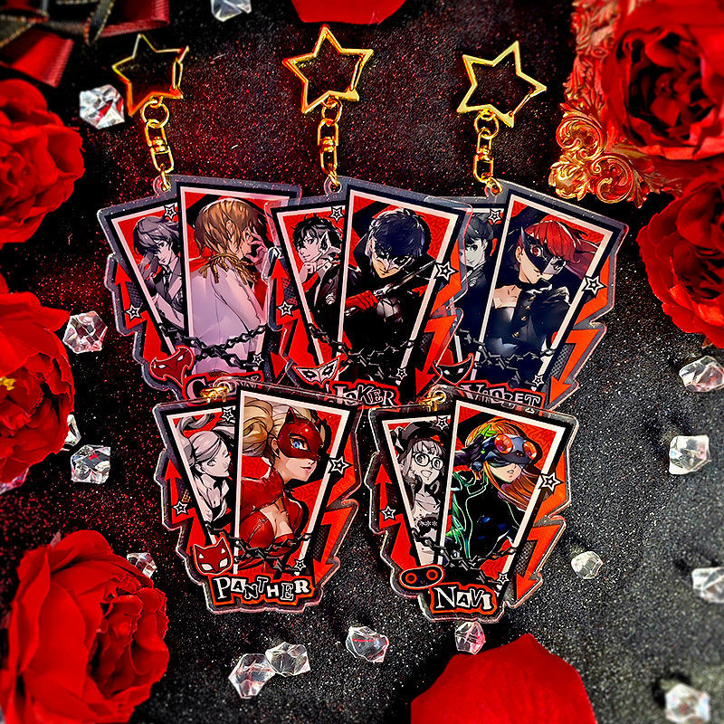 Amamiya Ren Anime KeyChain Women Persona 5 Key Chain for Men Key Ring ...