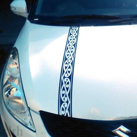 Kiwi Pride NZ Kowhaiwhai Sticker 45 "x 3" Maori Kowhaiwhai tribal ...