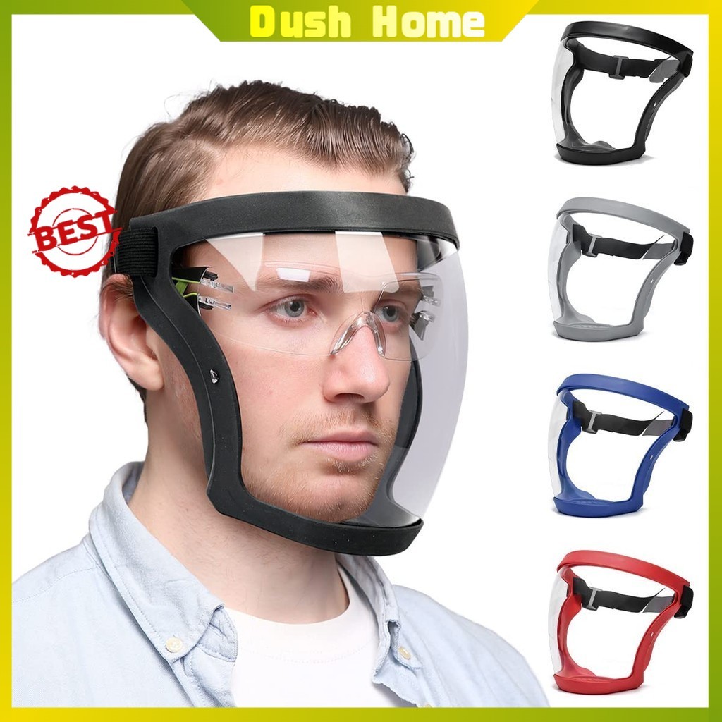 Protective Face Shield Clear Anti Fog Full Mask,Reusable Dust Facemask ...
