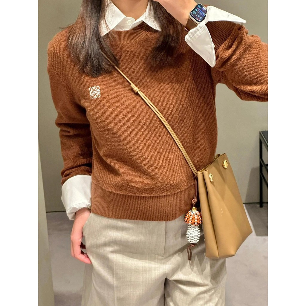 LOEWE 25 New Style Smooth Cow Leather Pebble Pouch Mobile Phone Bag ...