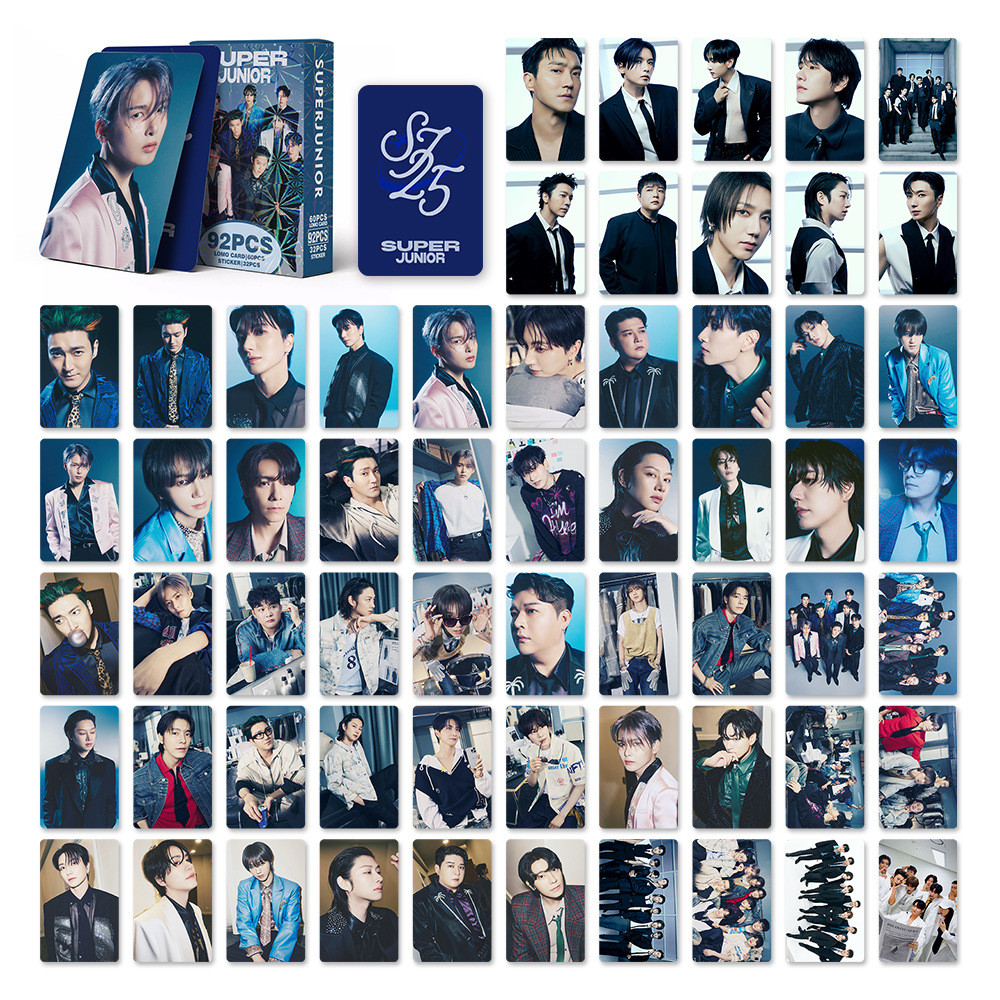 92pcs/box SUPER JUNIOR Lomo Cards Finale Jingle Stickers Photocards Lee ...