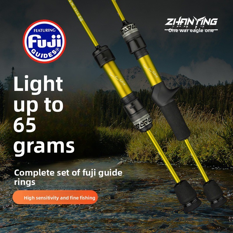 FUJI Guide UL Fishing Rod 1.5m/1.68m Spinning Rod Solid Carbon Tip ...